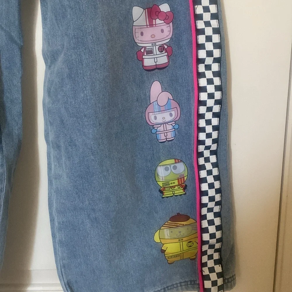 Hot Topic | Jeans | Hello Kitty And Friends Racing Team Wide Leg Jeans ...